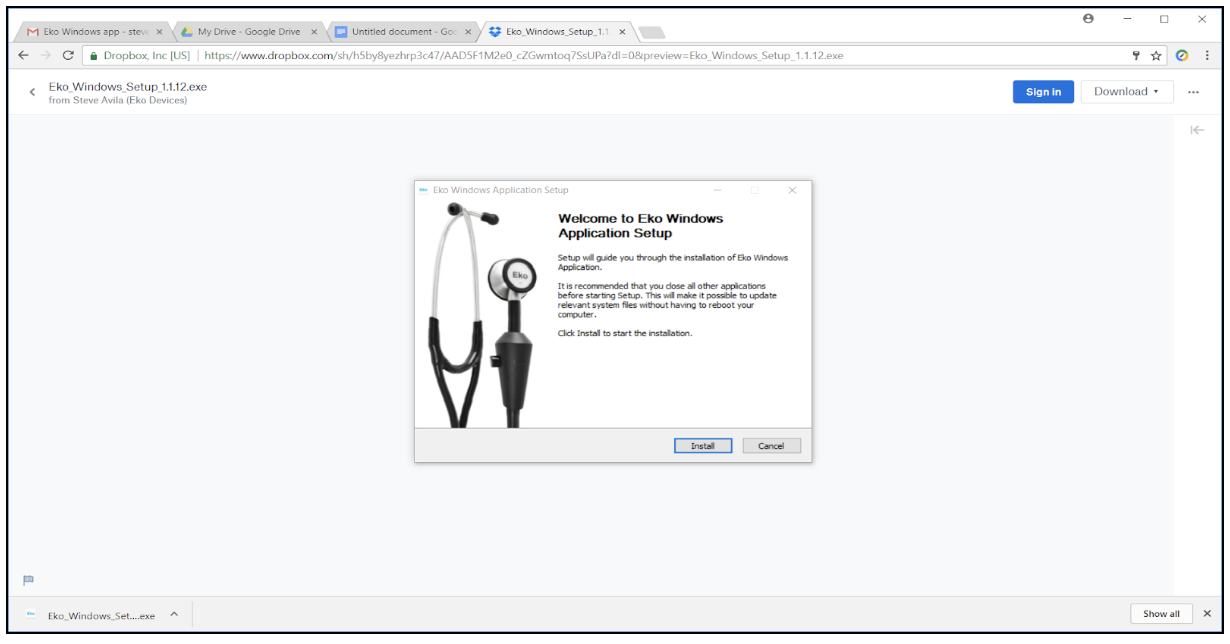 Download the Eko Windows app – Eko SENSORA Help Center
