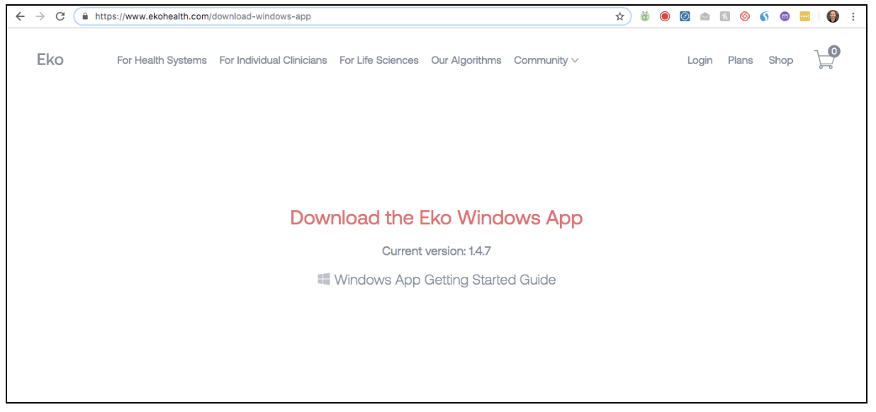 Download the Eko Windows app – Eko SENSORA Help Center