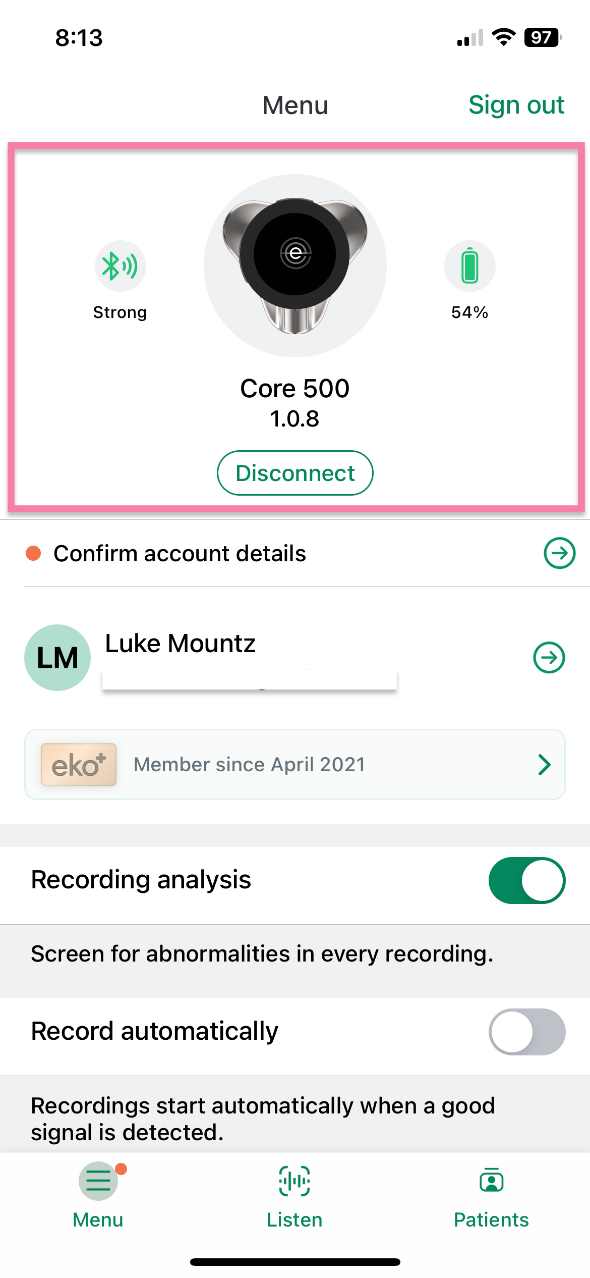 Connect an Eko device with the Eko App – Eko SENSORA Help Center