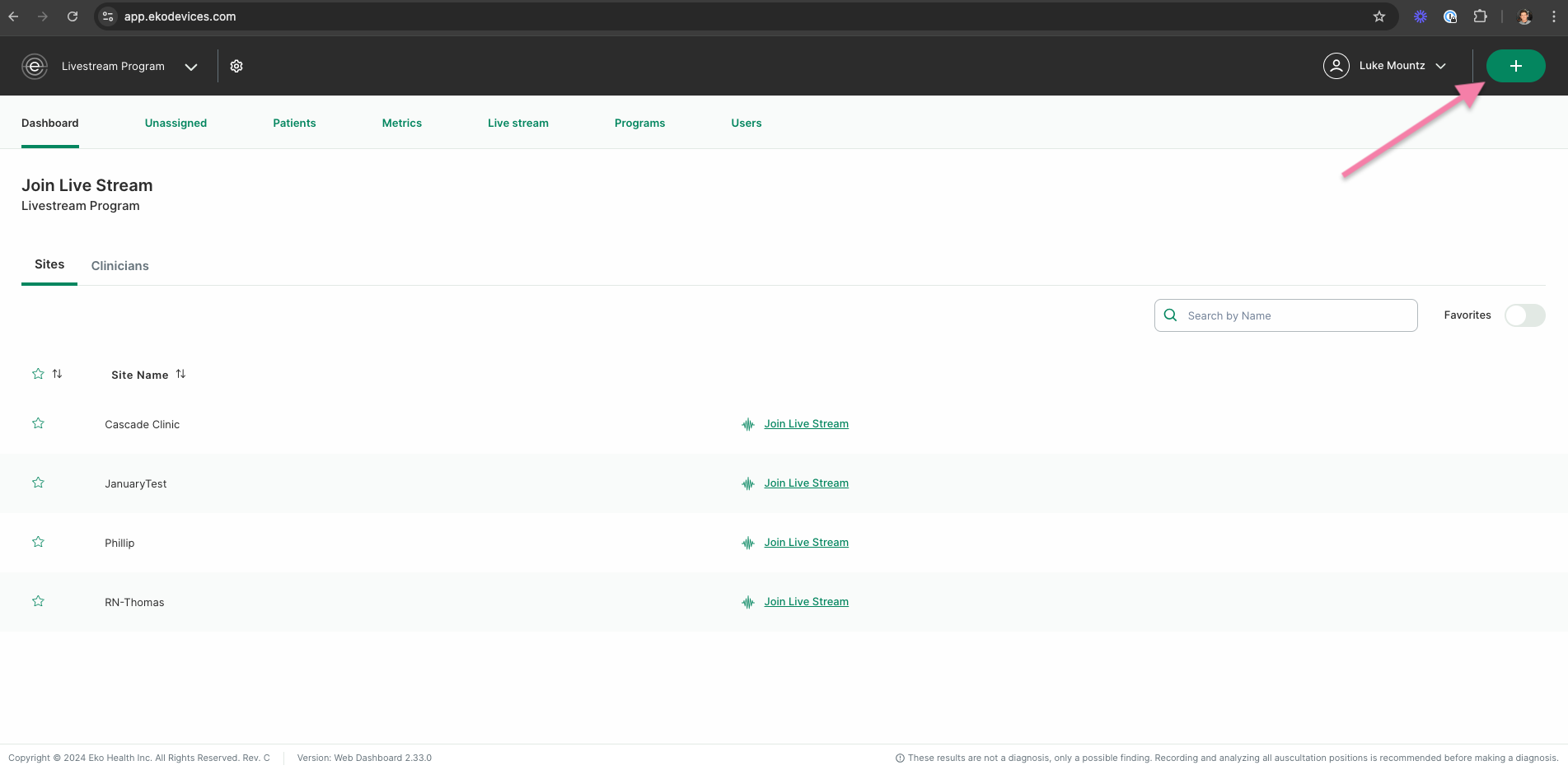 Pair an Eko device with web pairing on the Eko Dashboard – Eko SENSORA ...
